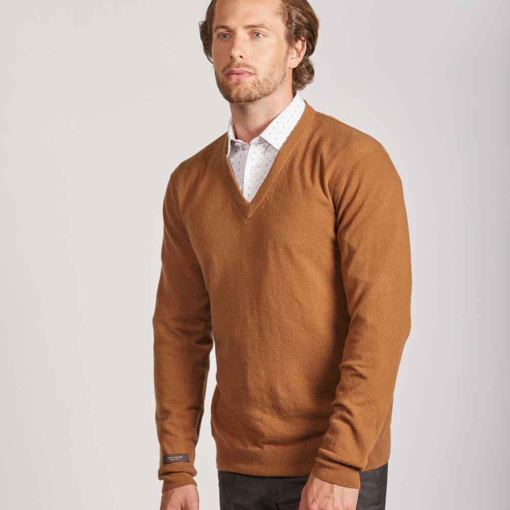 Buy Vicuña V Neck Sweater | Luxury Vicuña Sweater | Alicia Adams Alpaca